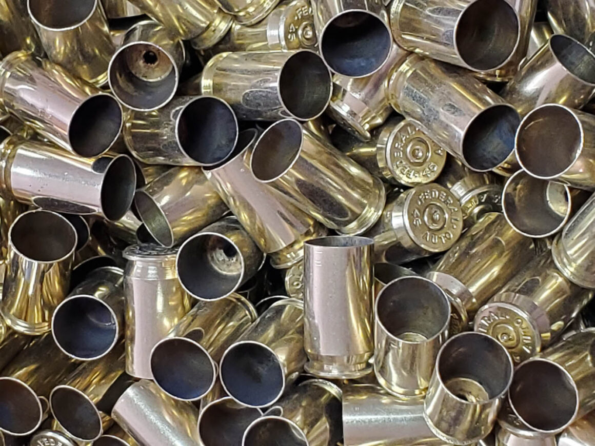 45 ACP Small Primer Once Fired Brass