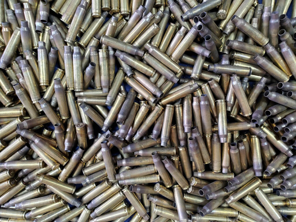 223/556 Once Fired Brass Shell Casings Not Cleaned
