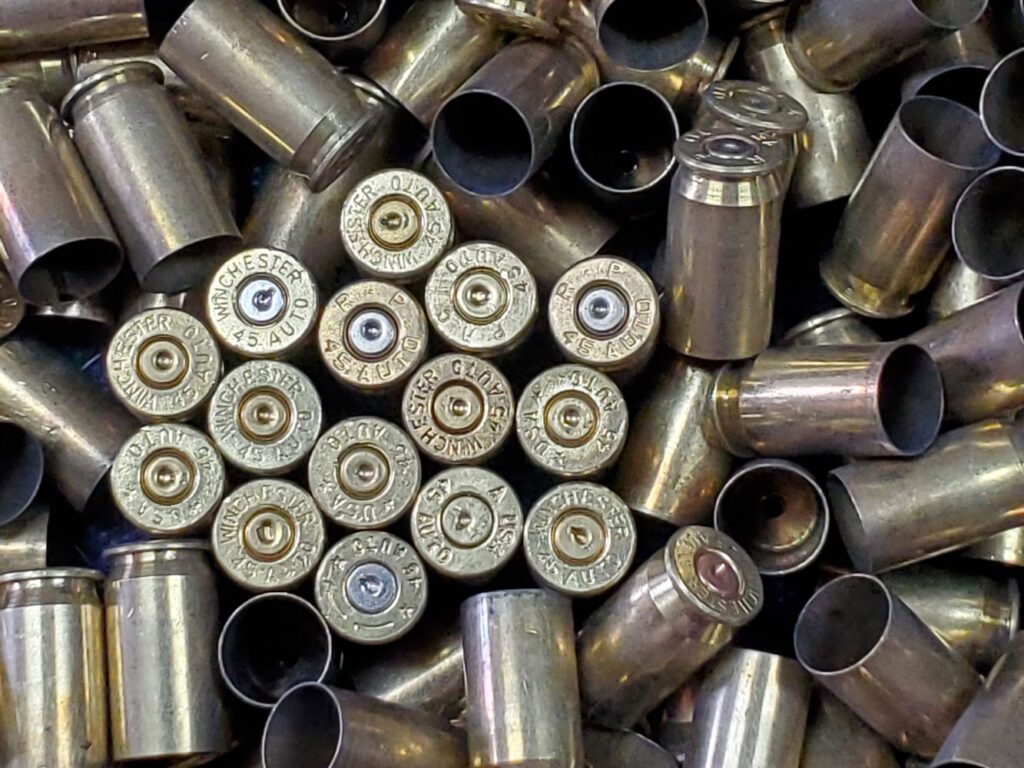 45 ACP Once Fired Brass LARGE PRIMER 1000 Count