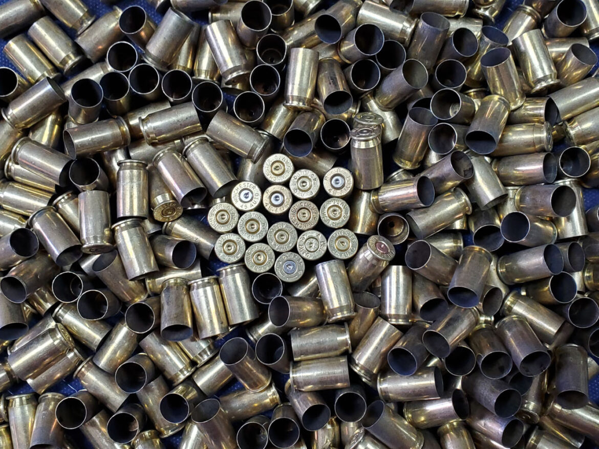 45 ACP Once Fired Brass LARGE PRIMER 1000 Count