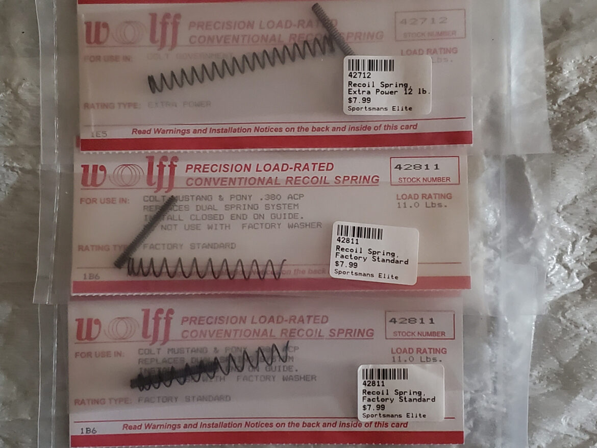 Colt Mustang Recoil Springs Wolff