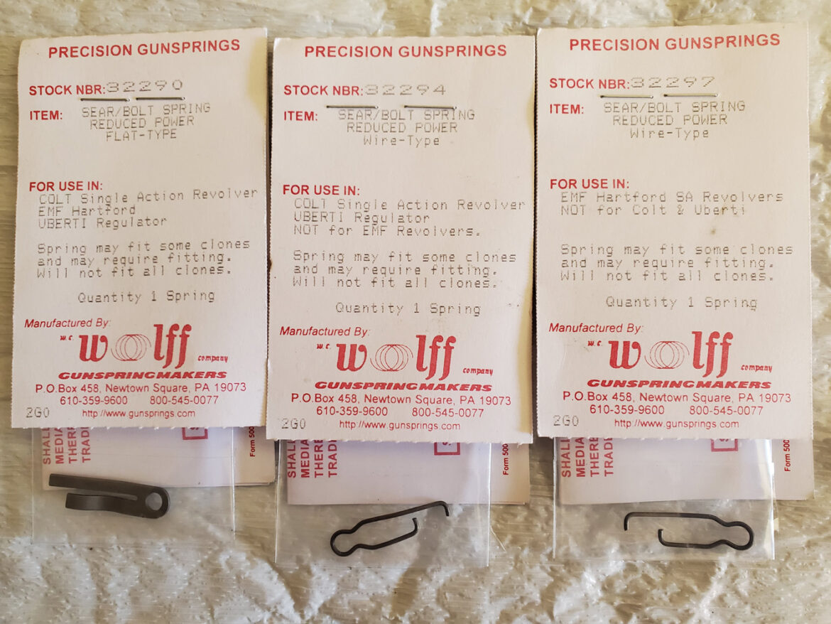 Colt Single Action Springs by Wolff