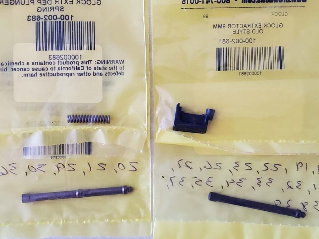 Glock Extractor Parts